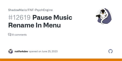 Pause Music Rename In Menu · Issue 12619 · Shadowmariofnf Psychengine · Github