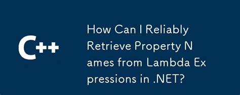 如何從net中的lambda表達式可靠地檢索屬性名稱？ C Php中文網