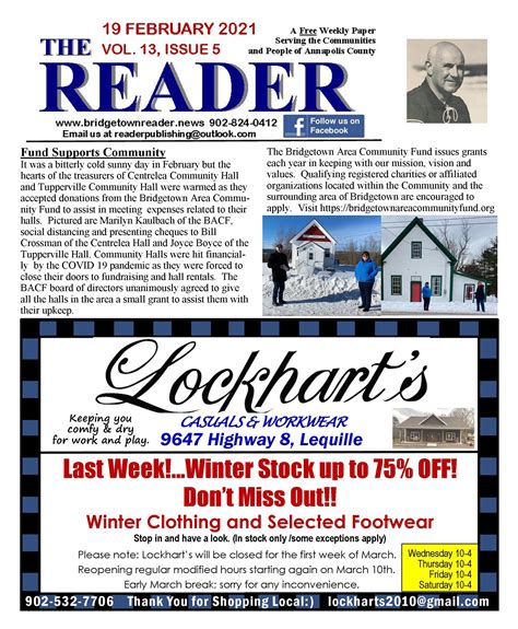 The Reader Issue 5 February 19 2021 The Bridgetown Reader
