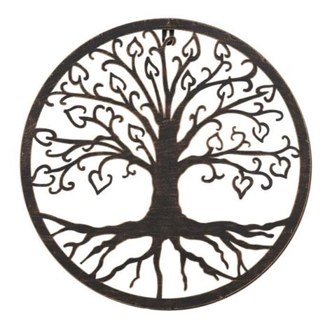 Dilwe Arbre dart mural en métal Art mural arbre en métal décoration murale en forme d arbre