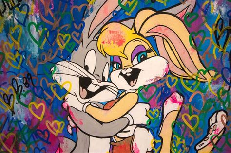 Bug Bunny And Lola In Love 150x110cm Free Shipping Etsy