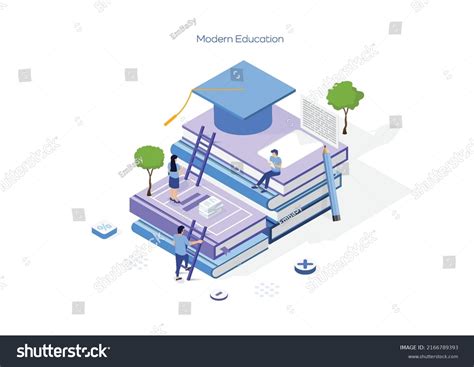 Education Concept Student Ascending Pile Books Stock Vector Royalty