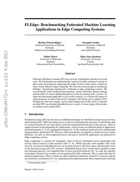 pdf fledge benchmarking federated machine learning applications in