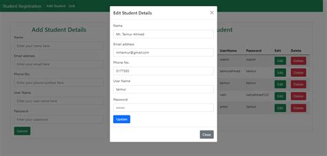 GitHub Mdtalalwasim REST API CRUD JQuery Ajax Student Registration