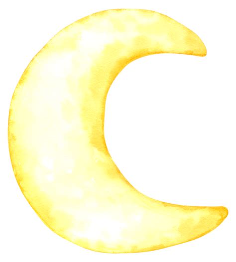 Moon Watercolor Hand Paint 10189854 Png