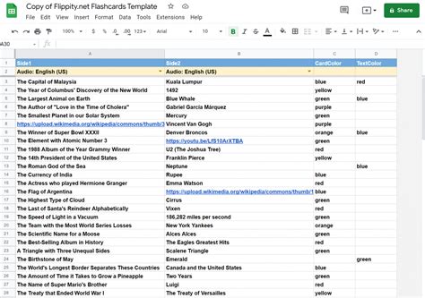 How To Create Flashcards In Google Sheets Sheetaki
