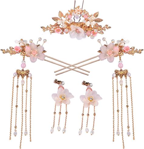 Alloy Hair Sticks Pins Long Tassel Hanfu Chinese Hair Comb