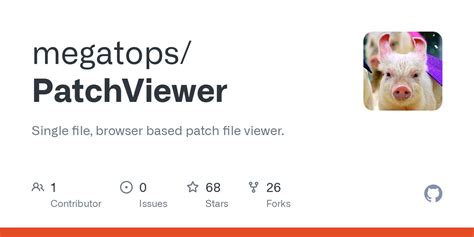 GitHub Megatops PatchViewer Single File Browser Based Patch File Viewer