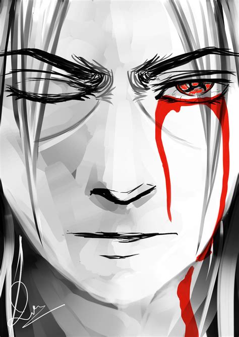 Itachi Mangekyou Sharingan Bleeding Wallpaper