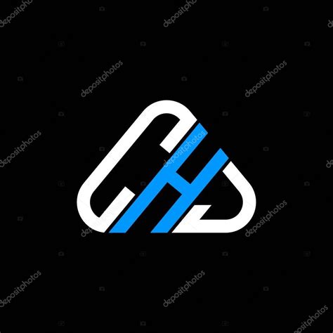 Diseño creativo del logotipo de la letra CHJ con gráfico vectorial