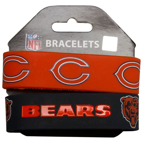 Chicago Bears Orange And Navy Silicone Bracelets Two Pack Clark Street