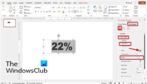 How To Fill An Area Of Text Or Shape By A Percentage In PowerPoint