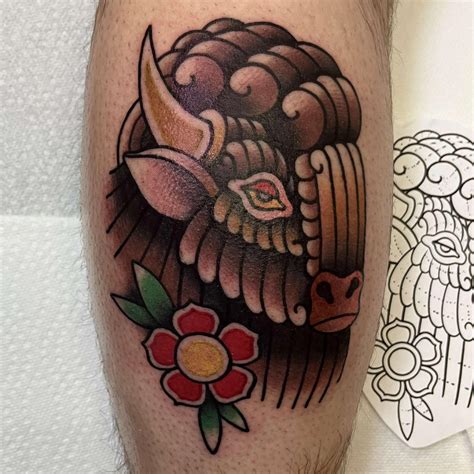 Traditional Buffalo By Sampson Hurley At Fourth Street Tattoo In