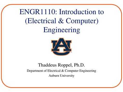 Ppt Engr1110 Introduction To Electrical And Computer Engineering