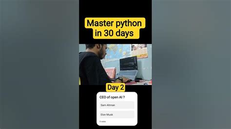 Mastering Python In 30 Days Day 2 Learning The Right Way Pythonlearning Youtube