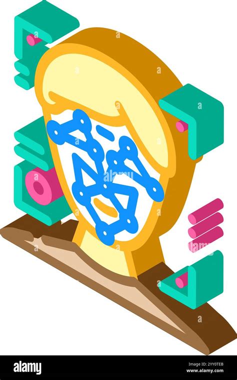 Face Tracking Augmented Reality Isometric Icon Vector Illustration