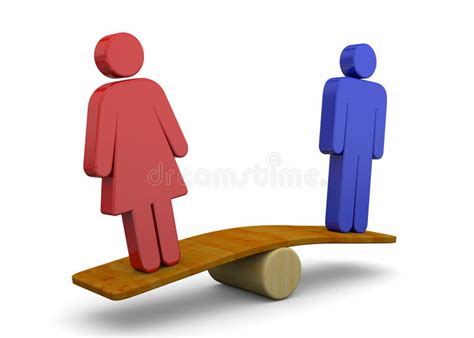 Man And Woman Sex Equality Concept D Stock Illustration Illustration Of Compare Couple