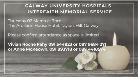 Galway University Hospitals To Hold Interfaith Memorial Service