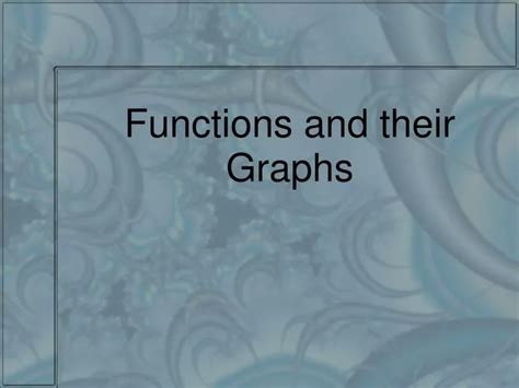PPT Functions And Their Graphs PowerPoint Presentation Free Download ID
