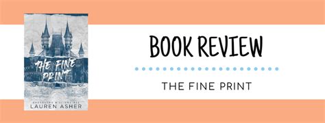 The Fine Print | Book Review – Pages & Plots