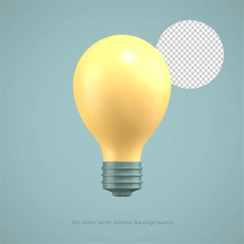 Premium Psd 3d Illustration Of Light Bulb With High Quality Render