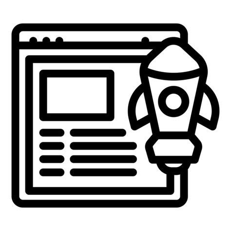 Premium Vector Launching Website Page Icon Outline Vector Software