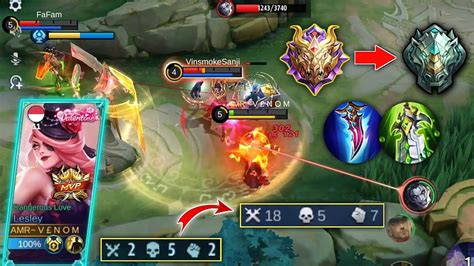 GAMEPLAY LESLEY TERBARU 2023 SEASON 27LESLEY BEST BUILD EMBLEM