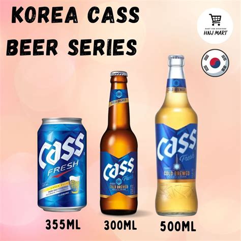 Korea Cass Beer 355ml 300ml 500ml Korea No 1 Beer Cass Beer Hnj Mart