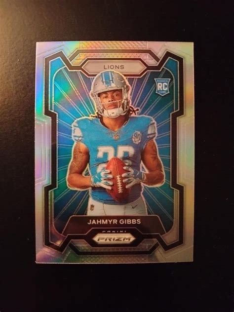 2023 Panini Prizm Jahmyr Gibbs Silver Prizm Variation Rookie Card SP RC