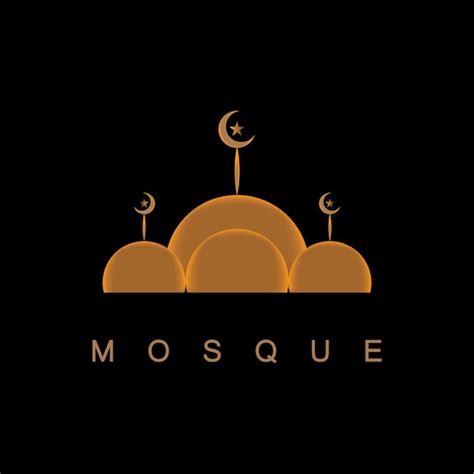 모스크 이슬람 아이콘 벡터 일러스트 레이 션 디자인 서식 파일 프리미엄 벡터