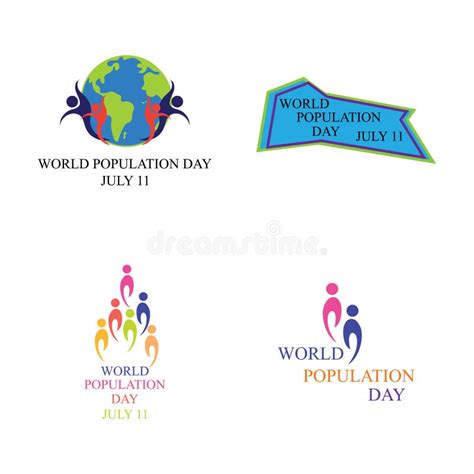 Vector Illustration Of World Population Day Concept July