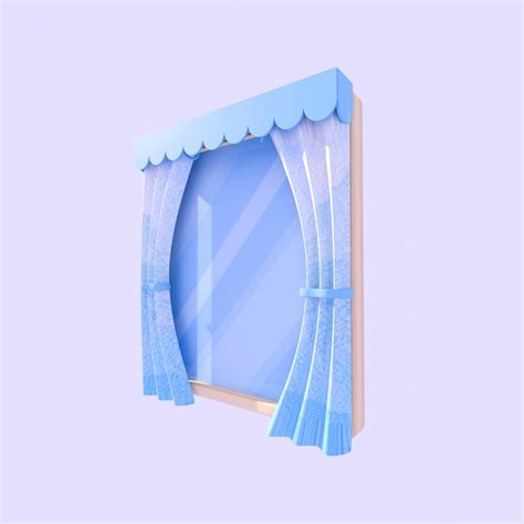 Stylized Window And Curtain 3d Turbosquid 2183001