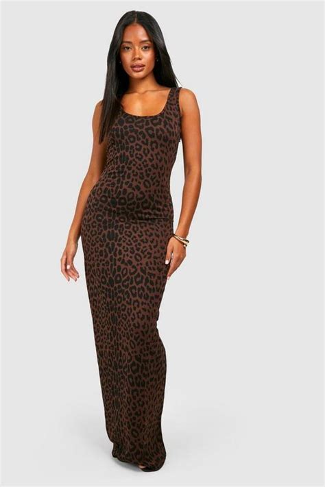 Leopard Print Maxi Dress Boohoo Uk