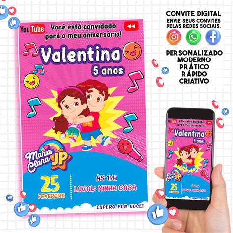 Maria Clara E Jp Convite Digital Elo7 Produtos Especiais