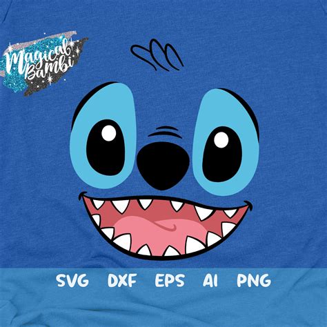 Stitch Face Svg Stitch Face Design Dxf Png Eps Etsy