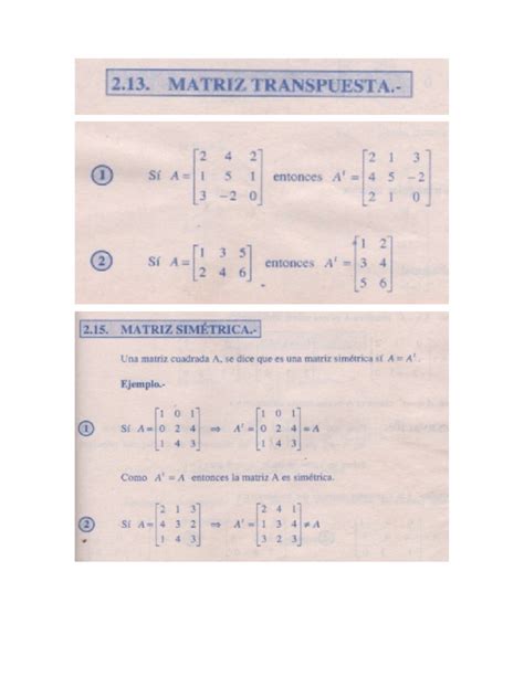 Formulas Algebra Lineal Pdf