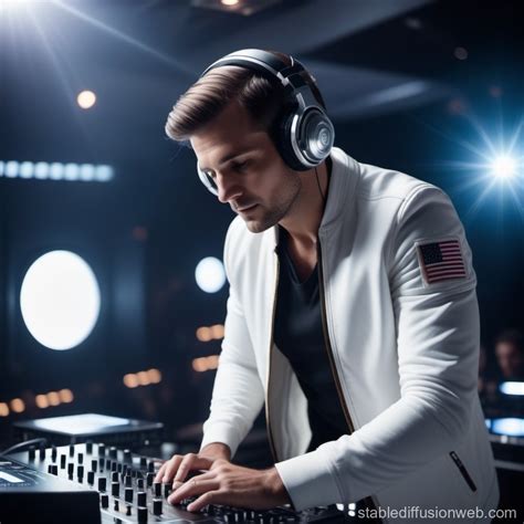 Space Themed DJ Experience Stable Diffusion Online