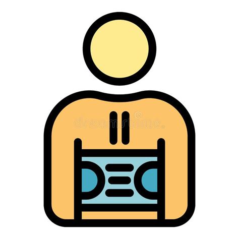 Vector De Contorno De Color De Icono Corset Ilustración del Vector