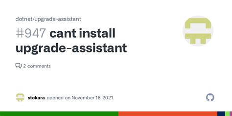 Cant Install Upgrade Assistant · Issue 947 · Dotnetupgrade Assistant