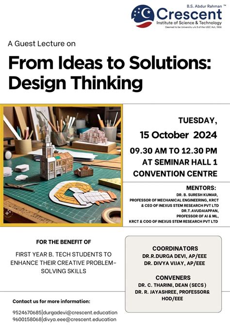 Suresh Kumar Balakrishnan On Linkedin Designthinking Innovation Engineering Guestlecture