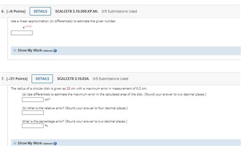 Solved Use A Linear Approximation Or Differentials To