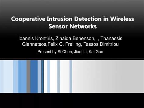 Ppt Cooperative Intrusion Detection In Wireless Sensor Networks
