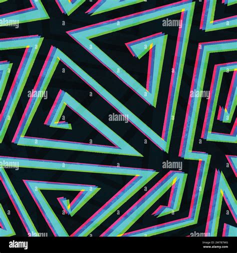 Illusion Maze Seamless Pattern Stock Vector Image And Art Alamy
