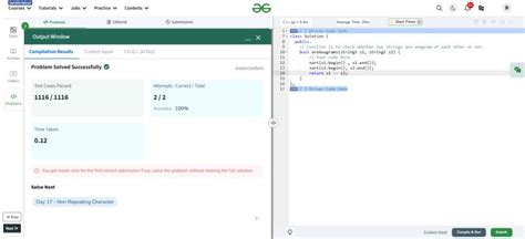 Devika Sajeev On Linkedin 160daysofcode Gfg 160daysofcode Anagram Codingchallenge