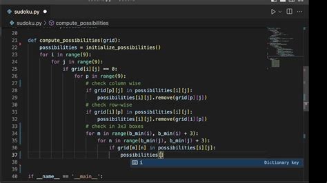 solve sudoku in python using recursive backtracking algorithm youtube