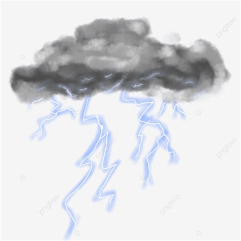 Thunderclouds Clouds With Blue Lightning Strikes Clouds Lightning