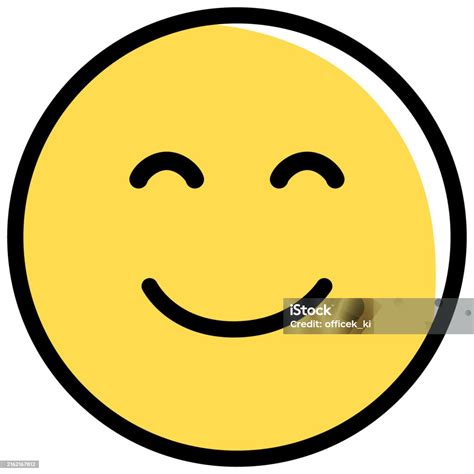 Ilustración De Smile Emoji Icon Of Expressive Emoticons Vector