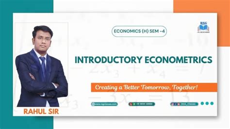 Introductory Econometrics Best Coaching For Ma Economics Entrance Cuet Coaching