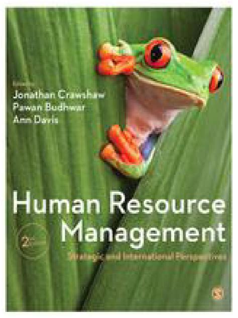 Human Resource Management By Davis Ann Budhwar Pawan Crawshaw Jonathan