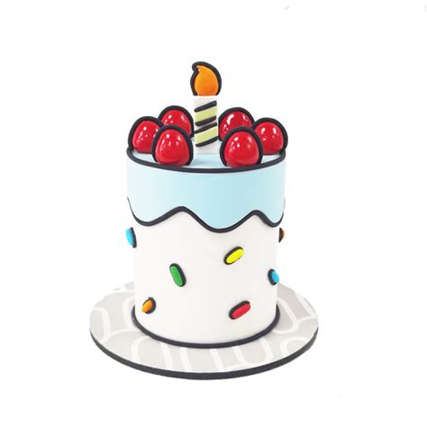 Blue Comic Cake Oookie Cookie